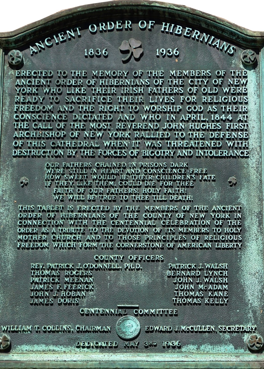 Irish American Heritage Month: Archbishop “Dagger John” Hughes